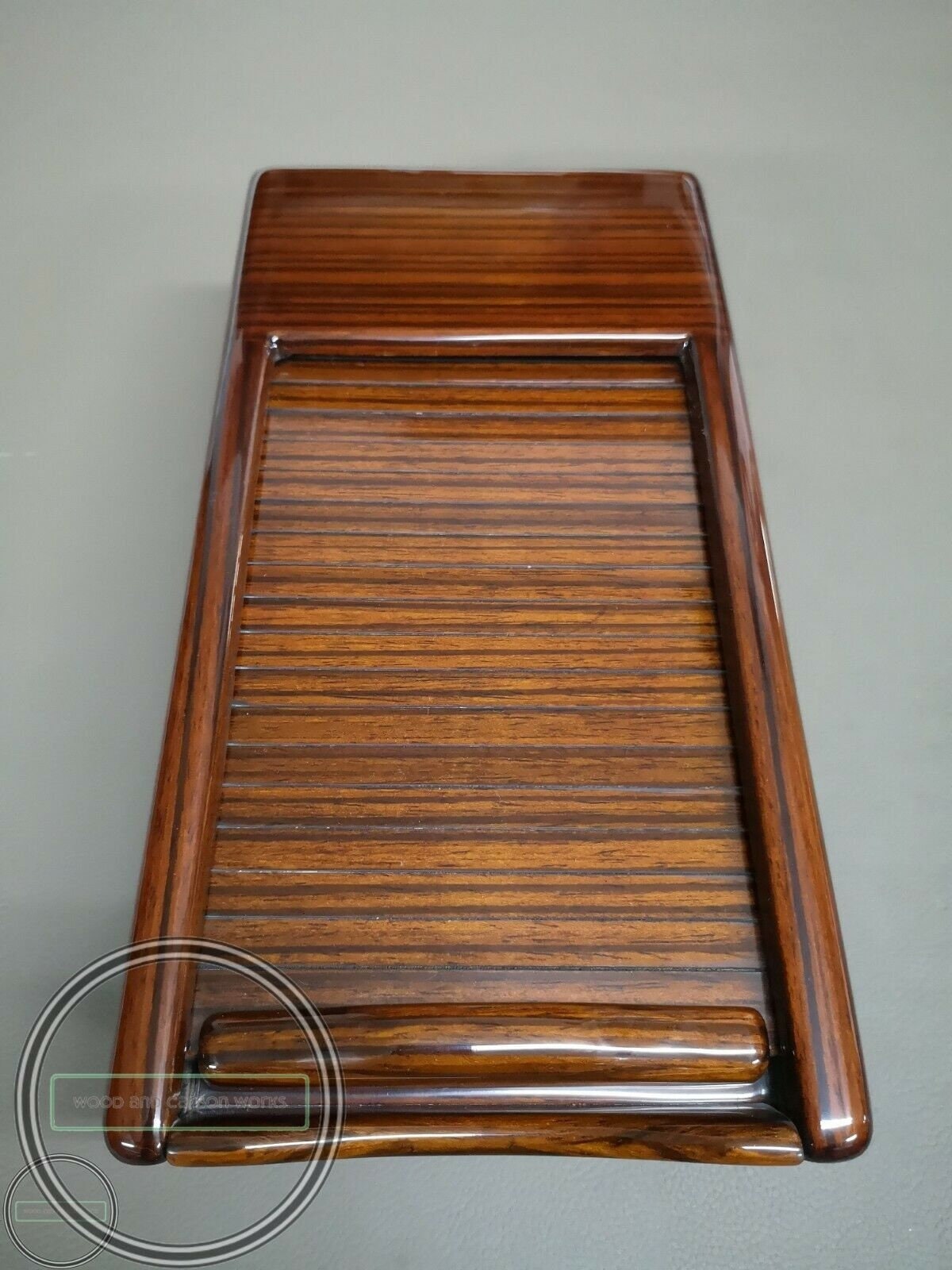 Mercedes r107 sl center box wood zebrano 560sl cassette box for r107 ...